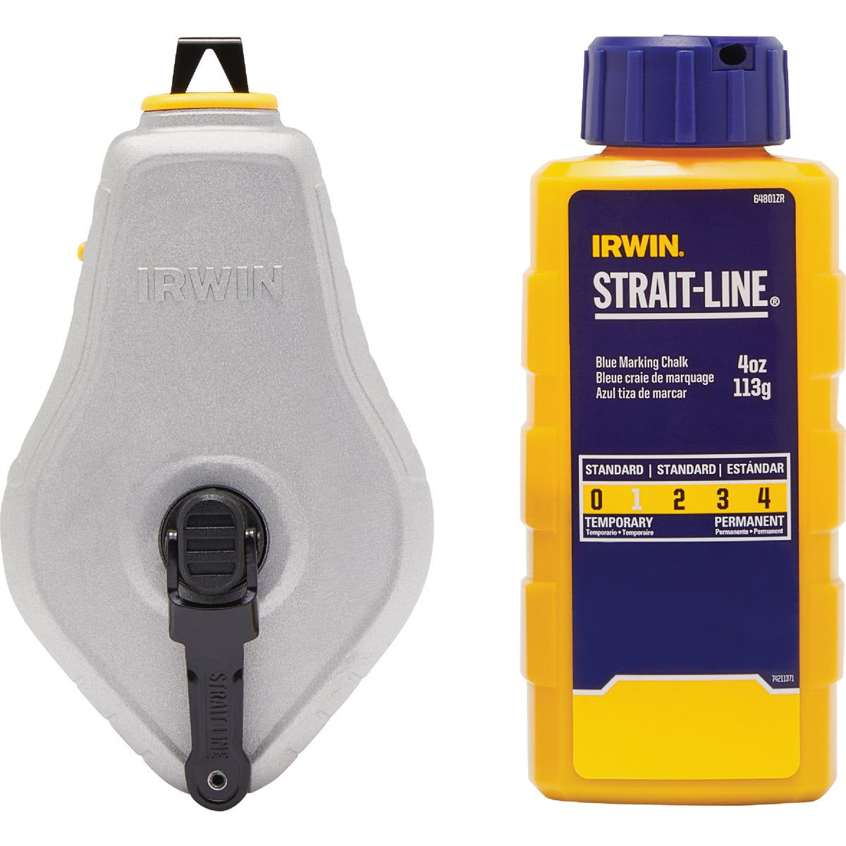 Irwin STRAIT-LINE 100 Ft. Classic Chalk Line Reel and Chalk, Blue | Do ...