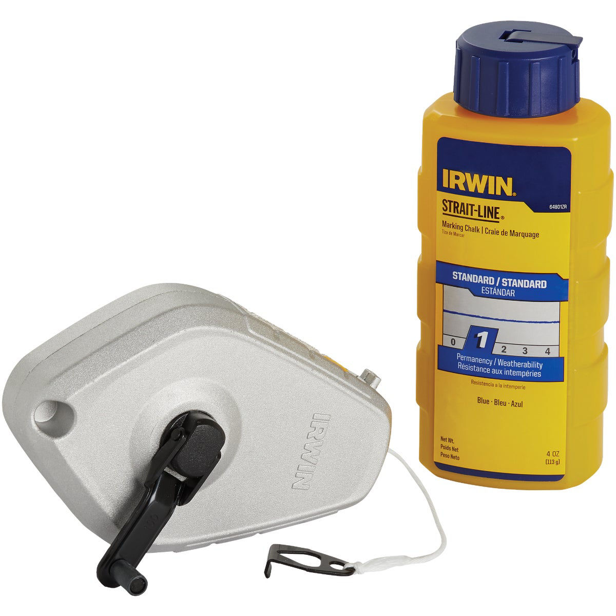 Irwin STRAIT-LINE 100 Ft. Classic Chalk Line Reel and Chalk, Blue | Do ...