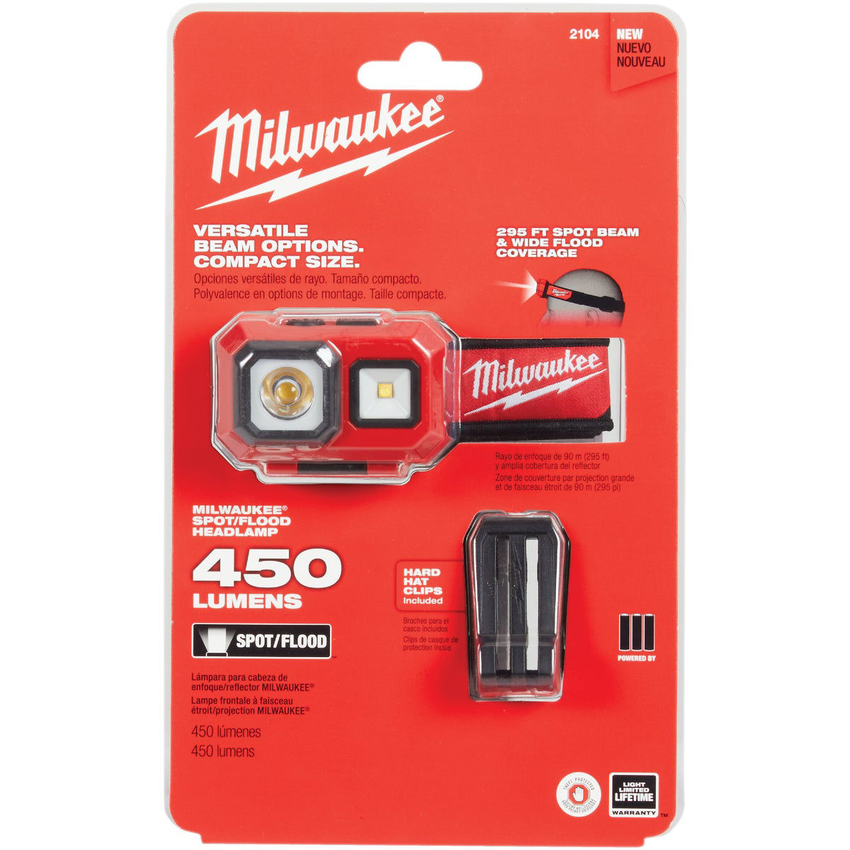 Milwaukee TrueView 450 Lm. LED Spot/Flood Headlamp, Red & Black | Do it ...