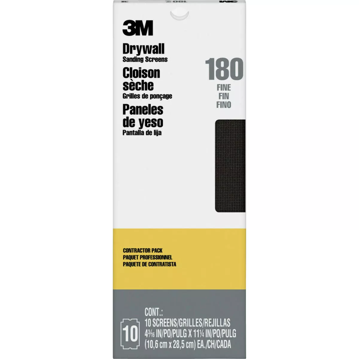 3M ProPak 4-3/16 In. x 11-1/4 In. Drywall Sanding Screens, 180 Grit (10 ...