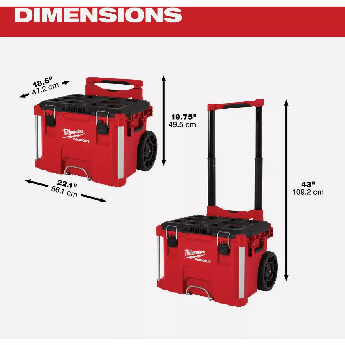 Milwaukee Low-Profile Handle for PACKOUT Rolling Tool Box | Do it Best