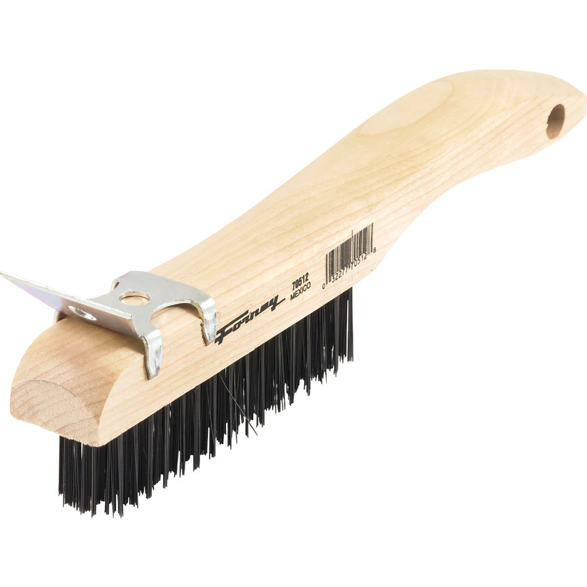 Forney 10-1/4 In. Shoe Handle Wire Brush & Scraper with Carbon Steel ...