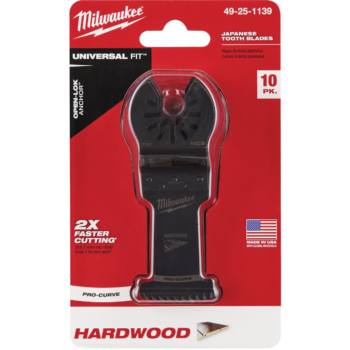 Milwaukee OPEN-LOK 1-3/8 In. HCS Japanese Tooth Hardwood Oscillating ...