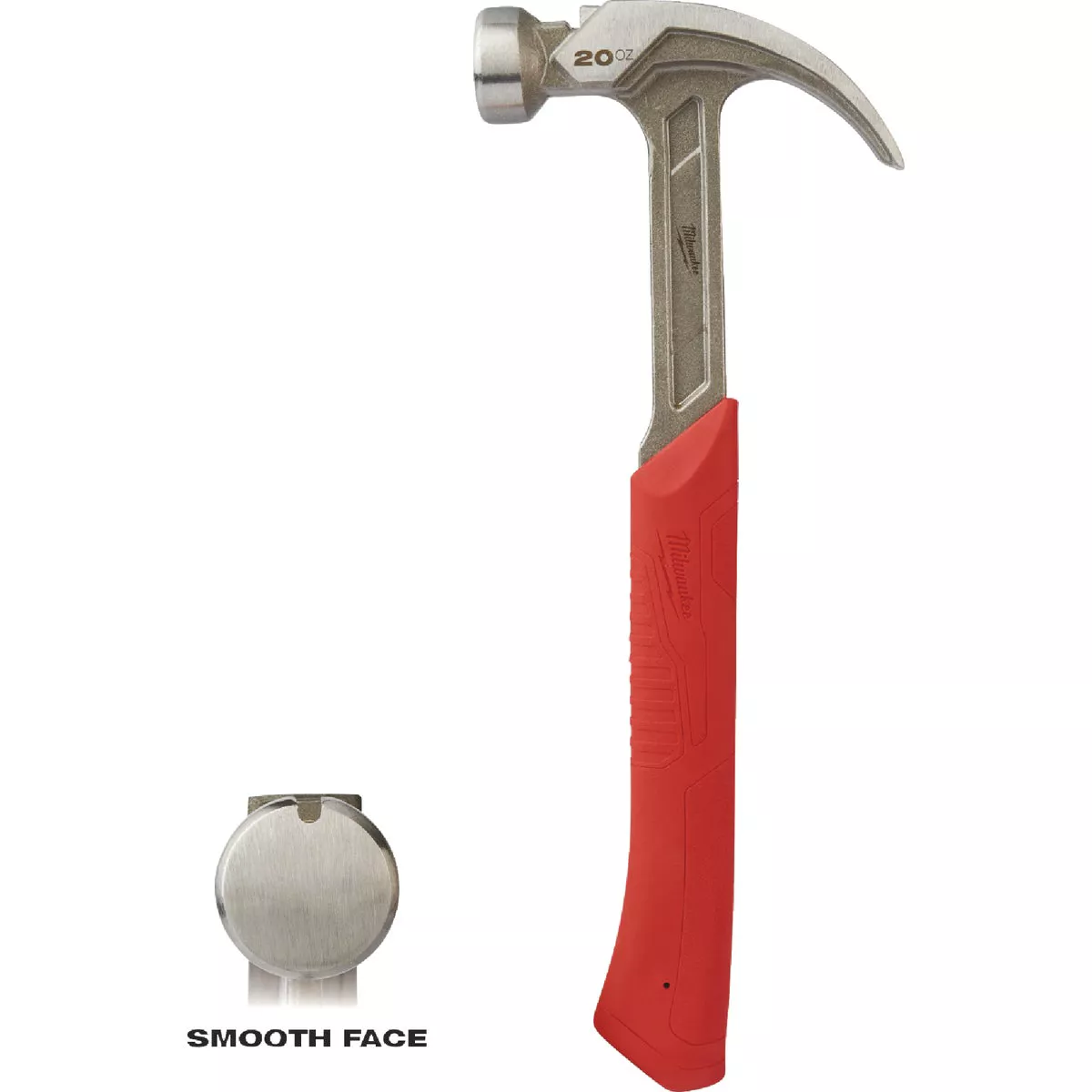Milwaukee 20 Oz. Smooth-Face Curved Claw Hammer with Steel Handle | Do ...