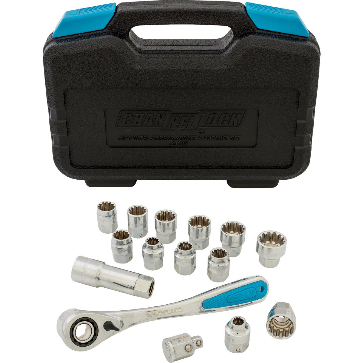 Channellock Standard/Metric 3/8 In. Ultra Access Socket & Ratchet Set ...