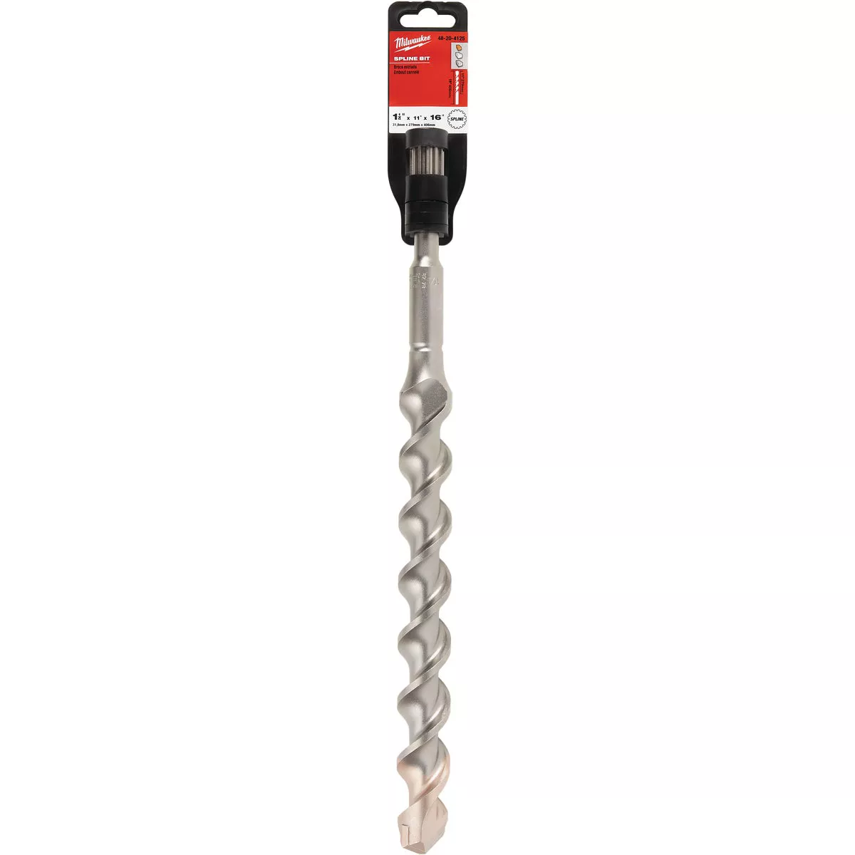 Milwaukee Spline 1-1/4 In. x 16 In. 2-Cutter Rotary Hammer Drill Bit ...