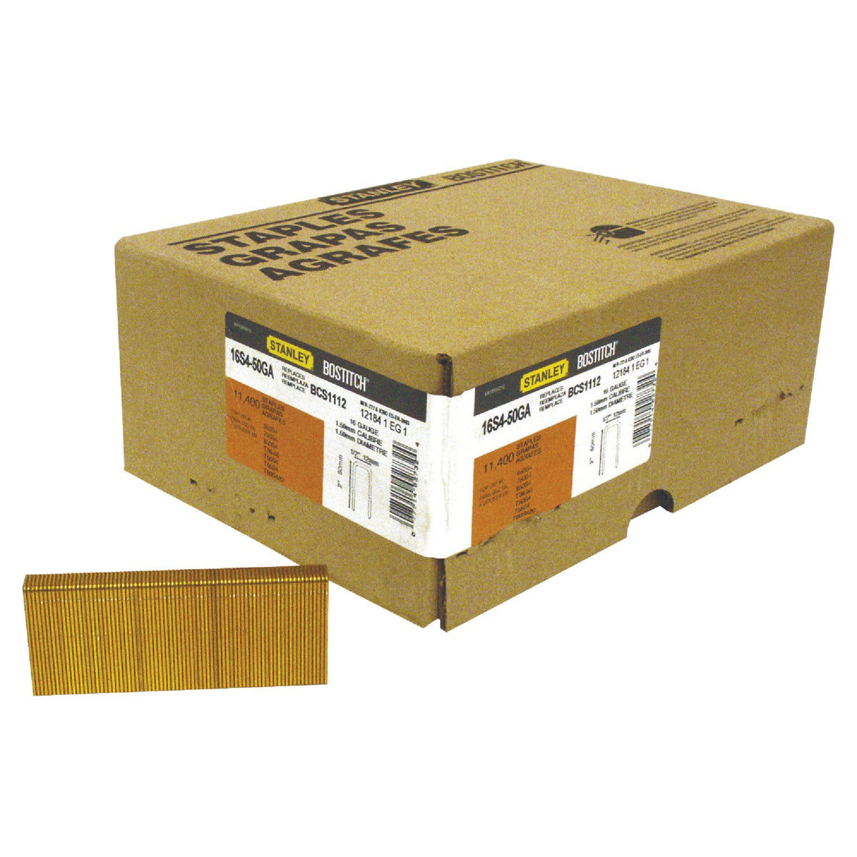 Bostitch 16-Gauge Brite Decking Staples, 1/2 In. x 2 In. (10,080 Ct ...