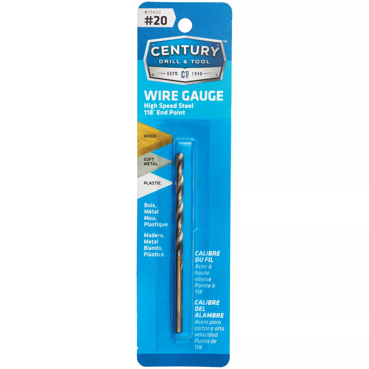Century Drill & Tool Number 20 HSS Brite Drill Bit | True Value Hardware
