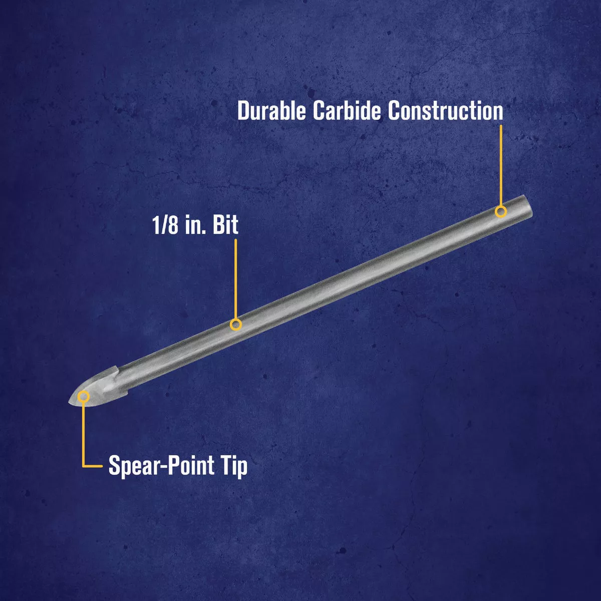 Irwin 1/8 In. x 6-1/4 In. Carbide Glass & Tile Drill Bit | True Value ...