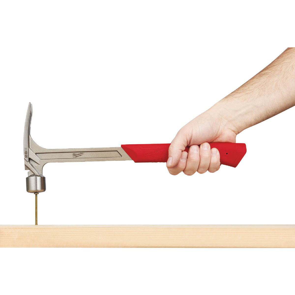 Milwaukee 28 Oz. Milled-Face Framing Hammer with Steel I-Beam Handle ...