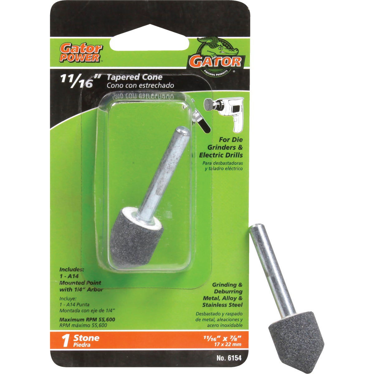 Gator Blade Tapered Cone 1 x 1-1/4 In. Grinding Stone | Do it Best