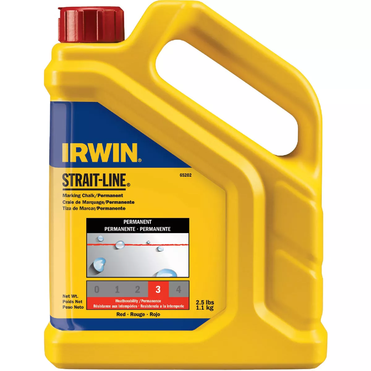 Irwin STRAIT-LINE 2-1/2 Lb. Red Permanent Chalk Line Chalk | Do it Best