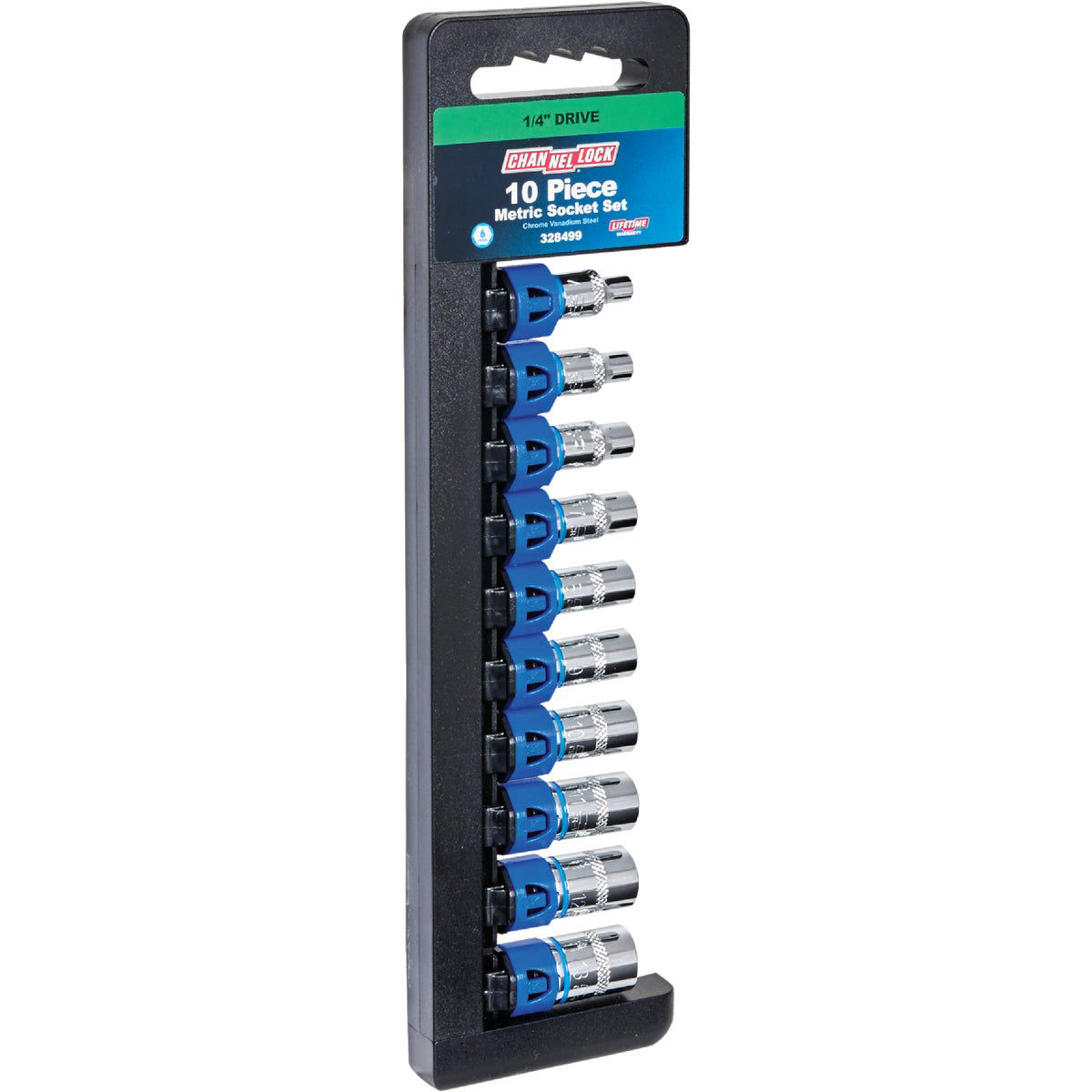 Channellock Metric 1/4 In. Drive 6-Point Shallow Socket Set (10-Piece ...