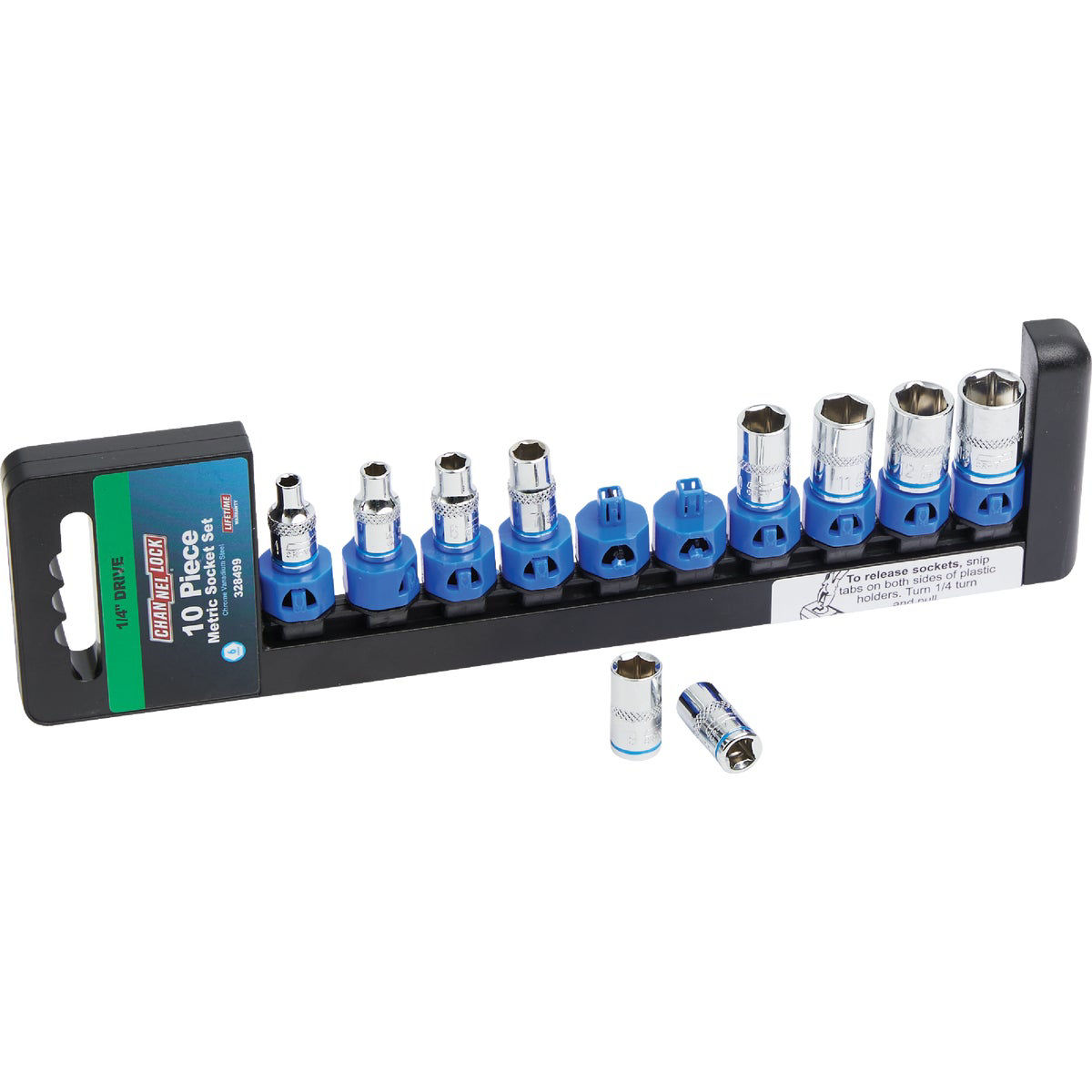 Channellock Metric 1/4 In. Drive 6-Point Shallow Socket Set (10-Piece ...