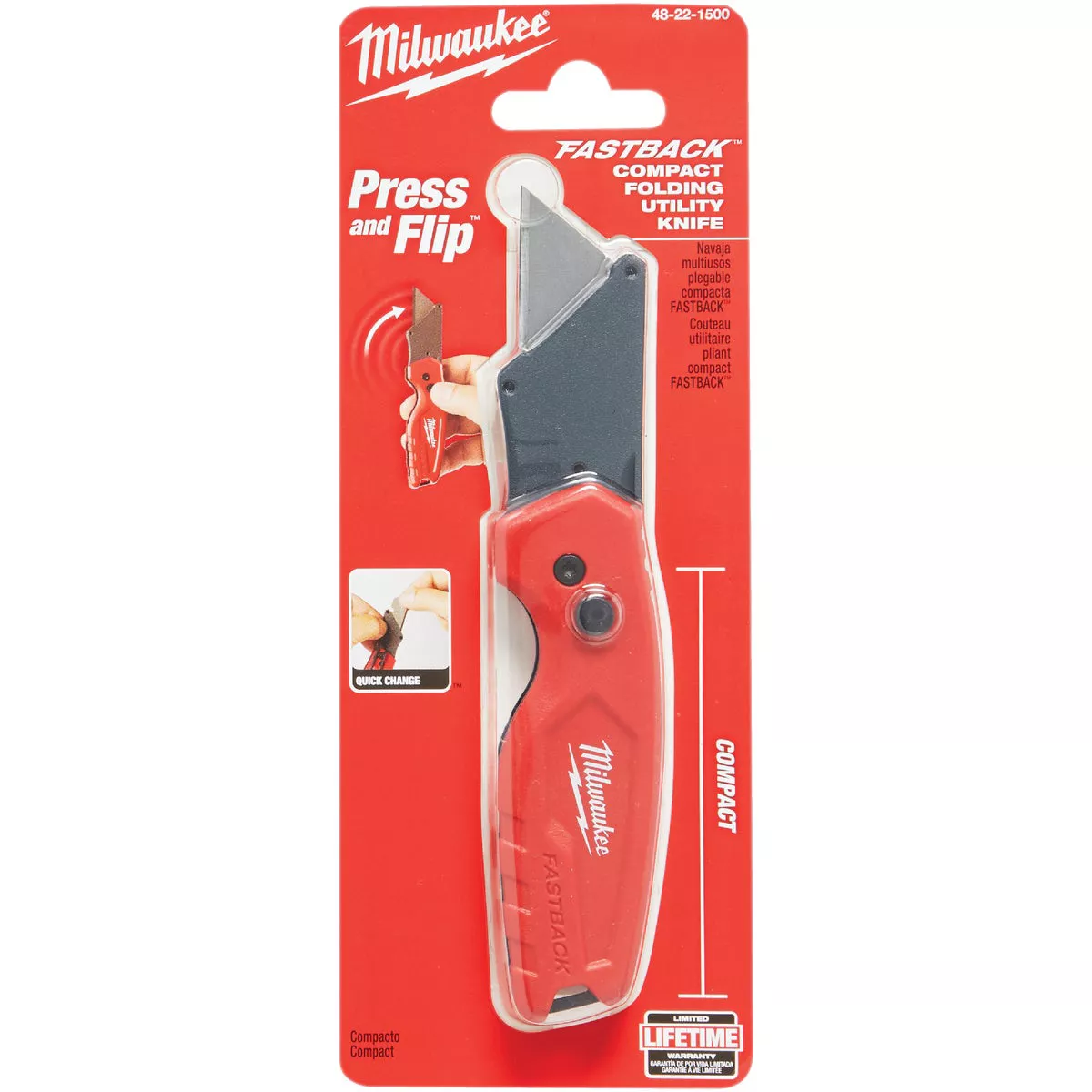Milwaukee FASTBACK Compact Folding Utility Knife | Do it Best