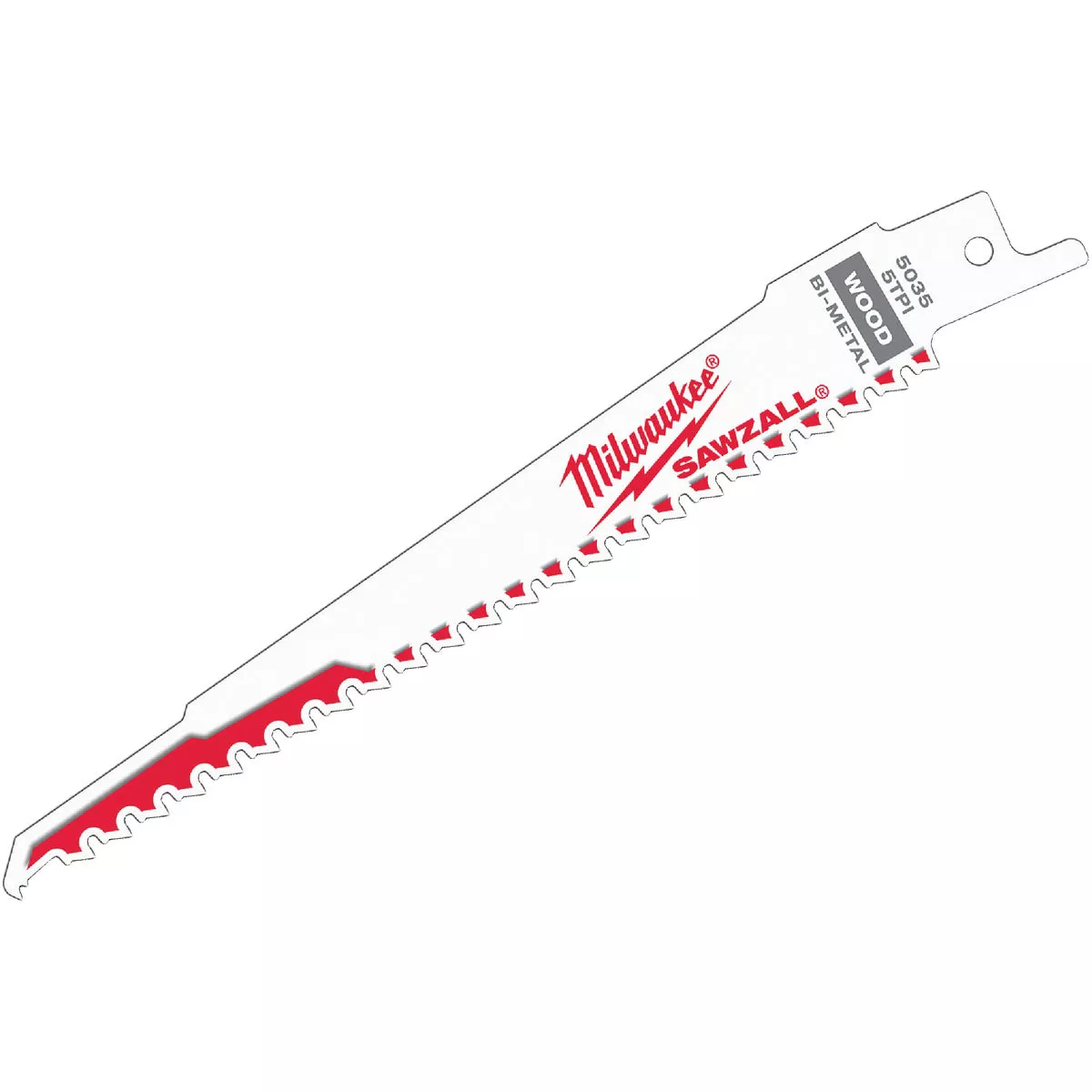 Milwaukee SAWZALL 6 In. 5 TPI Wood Reciprocating Saw Blade (5-Pack ...