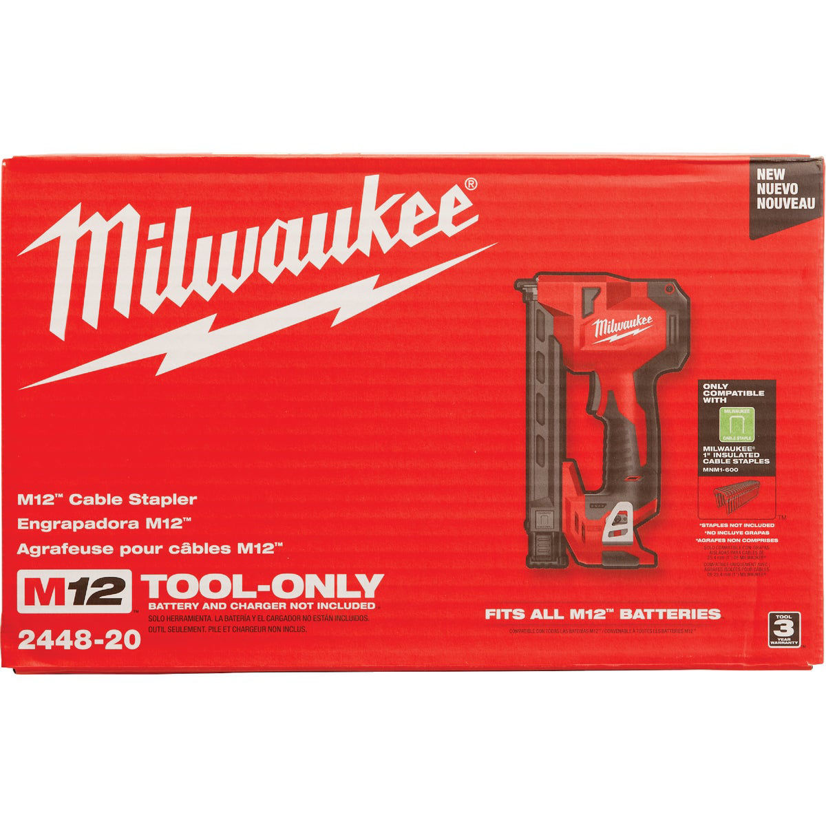 Milwaukee M12 1 In. Cordless Cable Stapler (Tool Only) | Do it Best