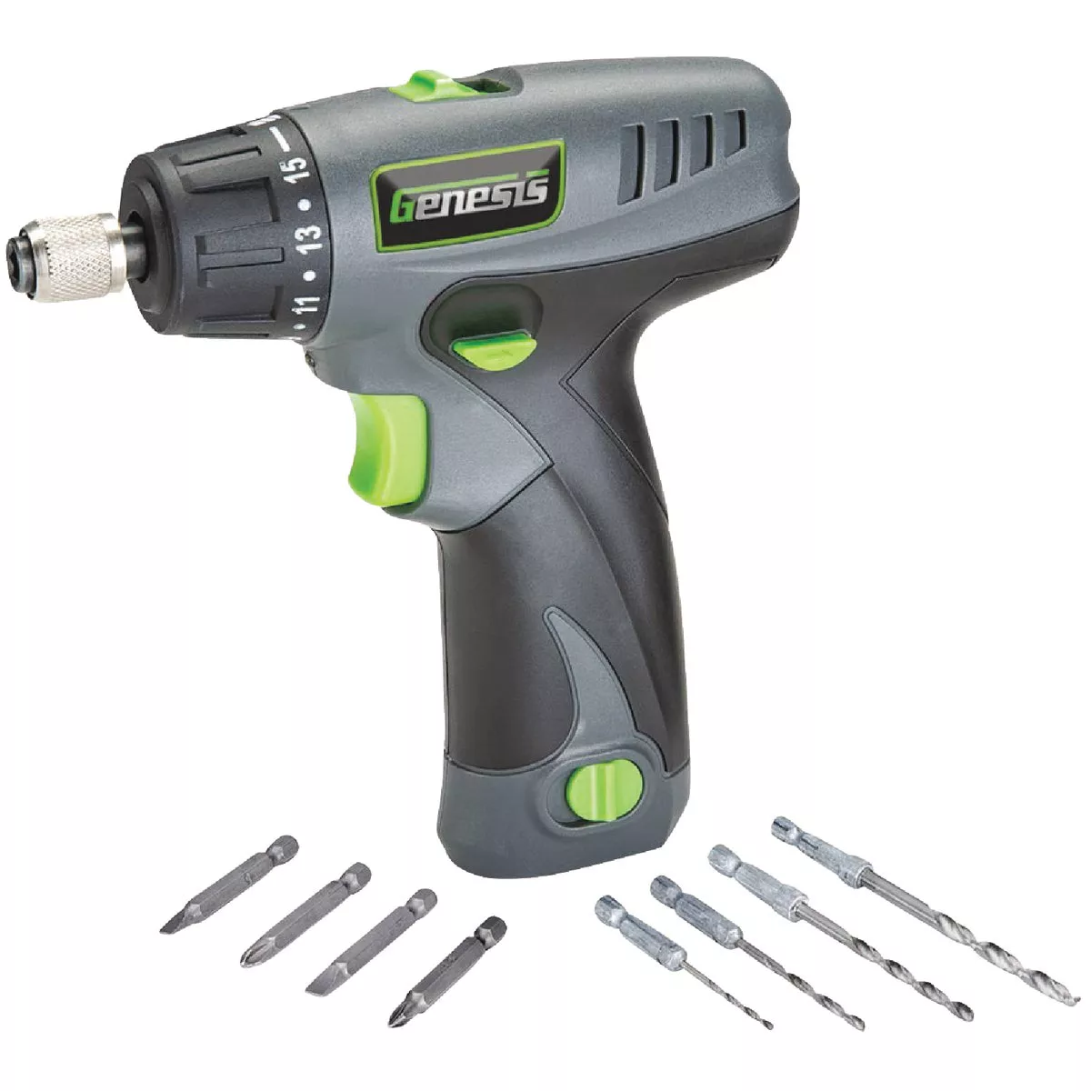 Genesis 8V Lithium-Ion 1/4 In. 2-Speed Hex Cordless Screwdriver Kit ...