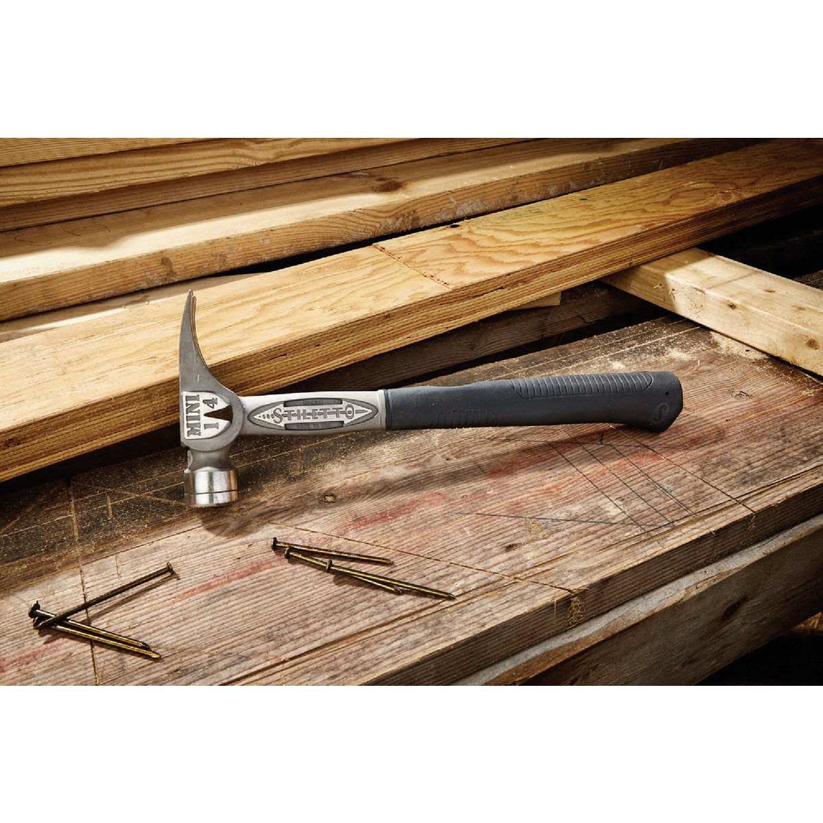 Stiletto TiBone 14 Oz. Milled-Face Mini Framing Hammer with Titanium ...