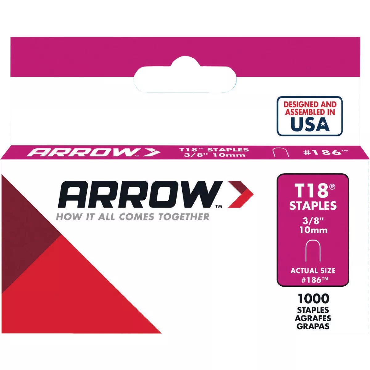 Arrow T18 Round Crown Cable Staple, 3/8 In. (1000-Pack) | Do it Best
