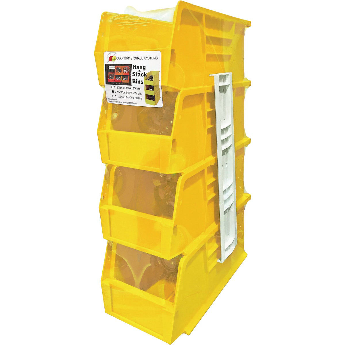 Quantum Storage Medium Yellow Stackable Parts Bin (4-Pack) | Do it Best