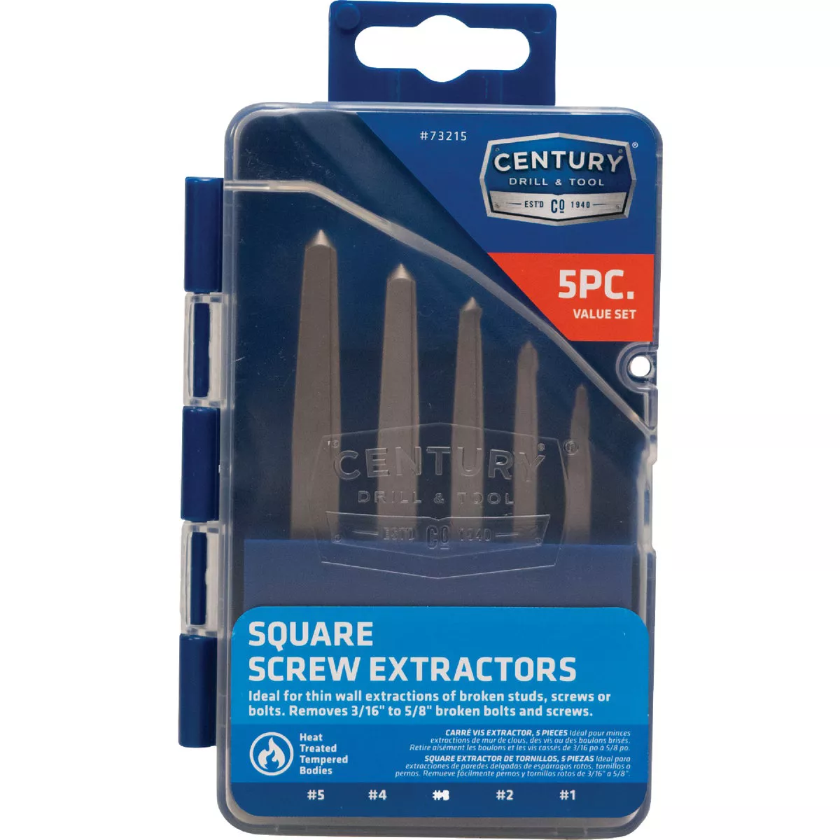 Century Drill & Tool Square Flute Screw Extractor (5-Piece) | True ...