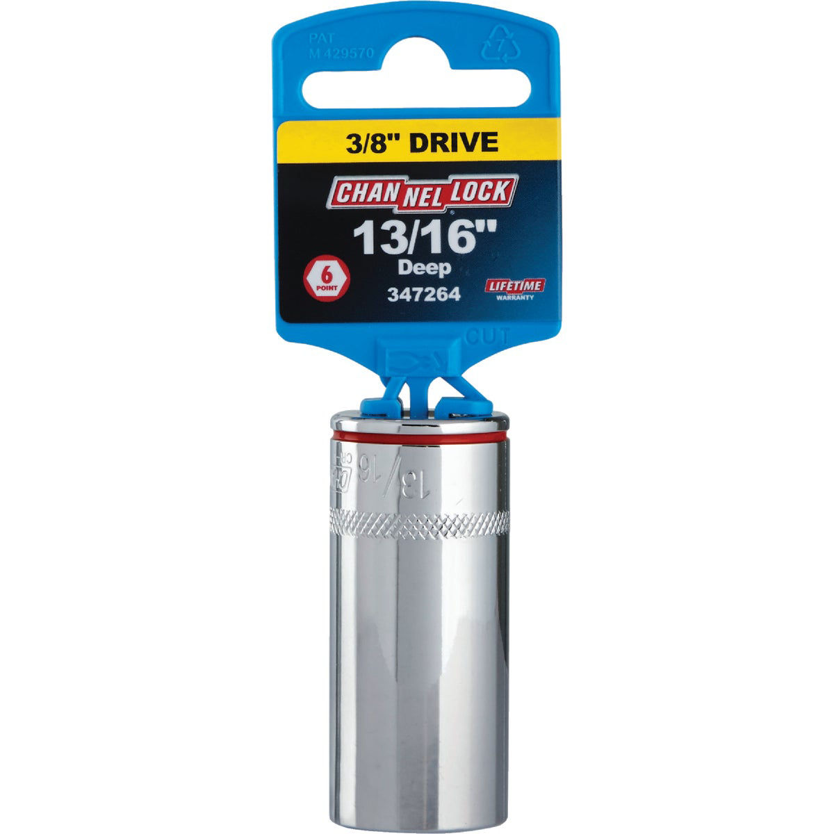 Channellock 3/8 In. Drive 13/16 In. 6-Point Deep Standard Socket | Do ...