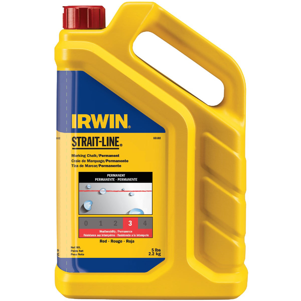 Irwin STRAIT-LINE 5 Lb. Red Permanent Chalk Line Chalk | Do it Best