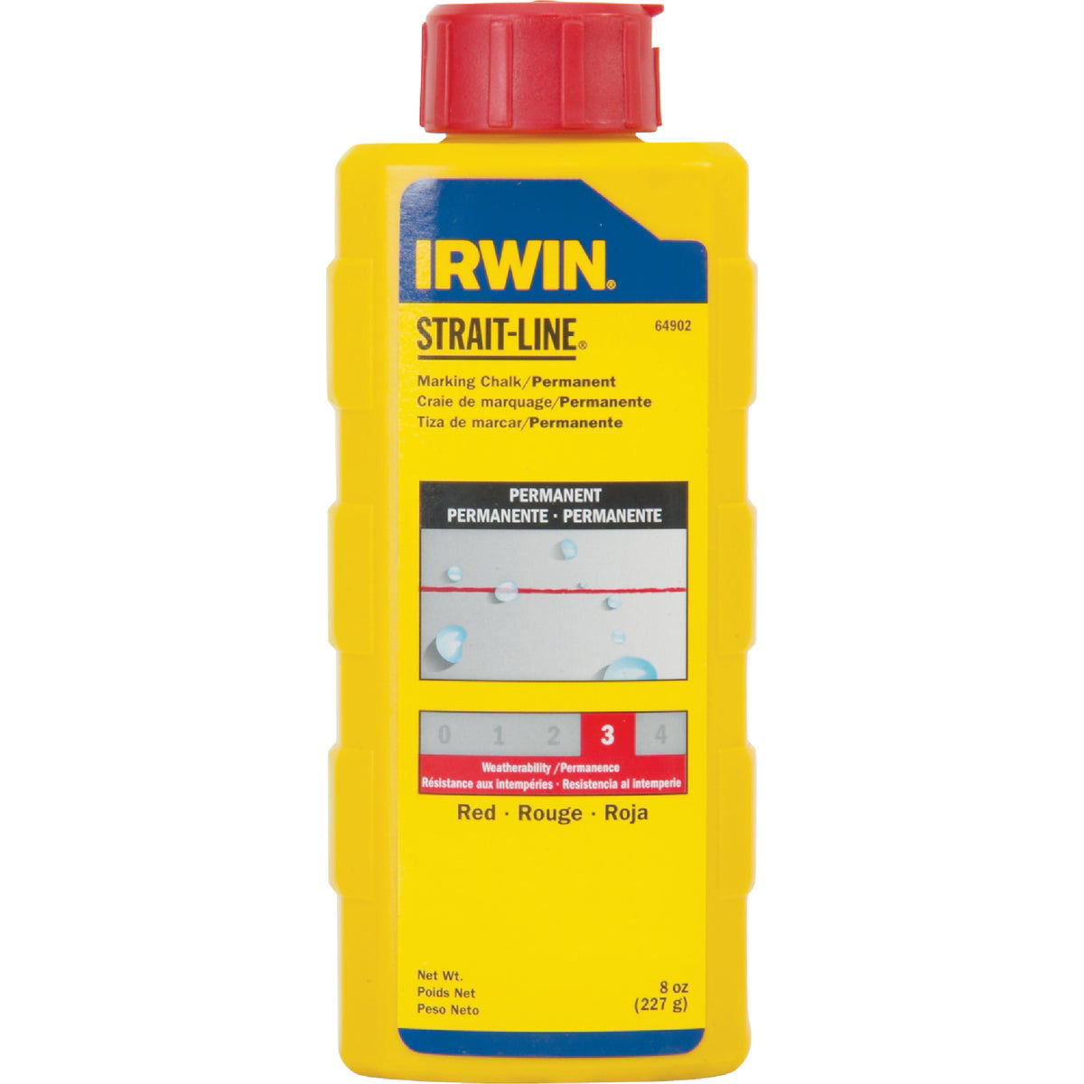 Irwin STRAIT-LINE 8 Oz. Red Permanent Chalk Line Chalk | Do it Best