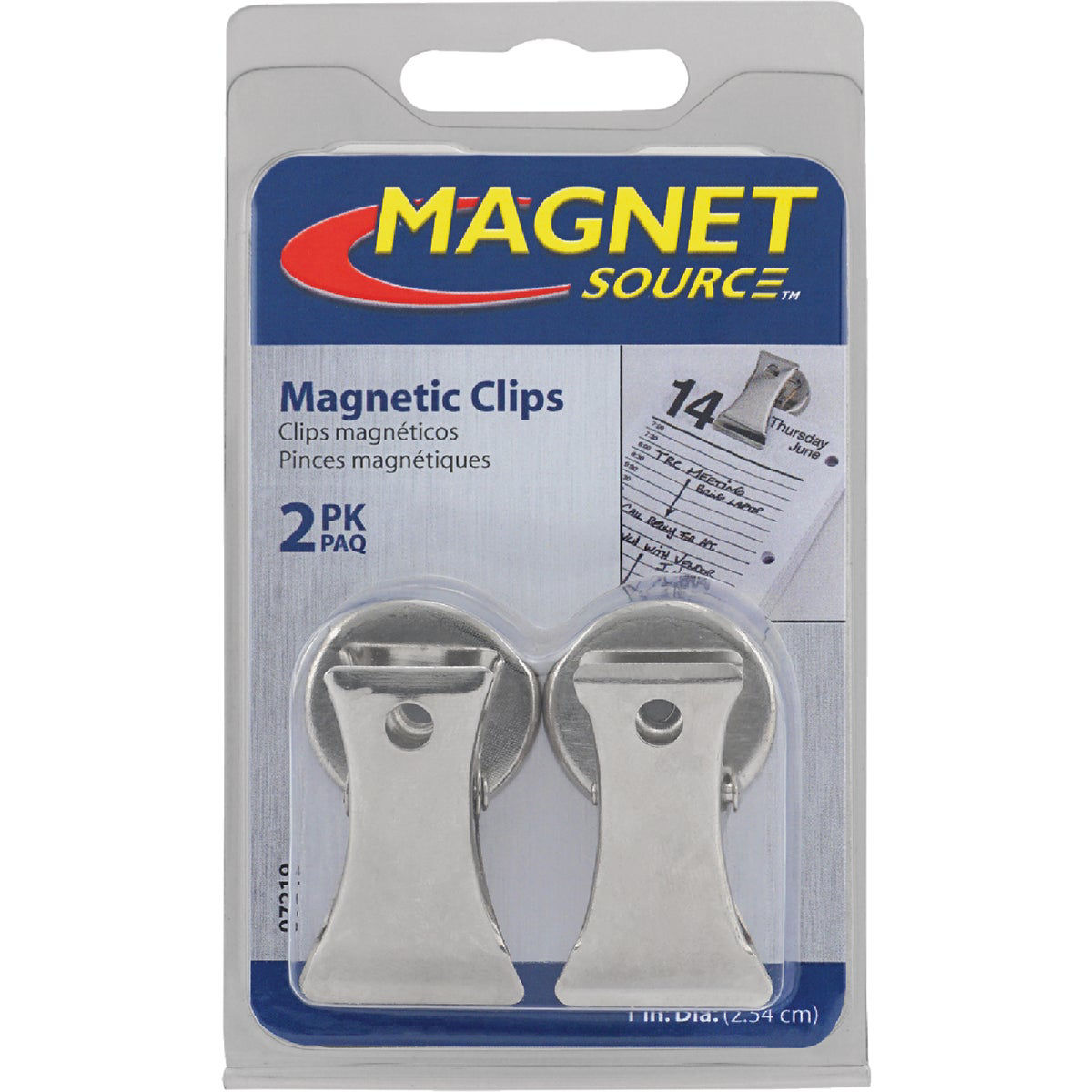 Master Magnetics 1 In. Dia. Chrome Magnetic Note Holder Clip (2-Pack ...