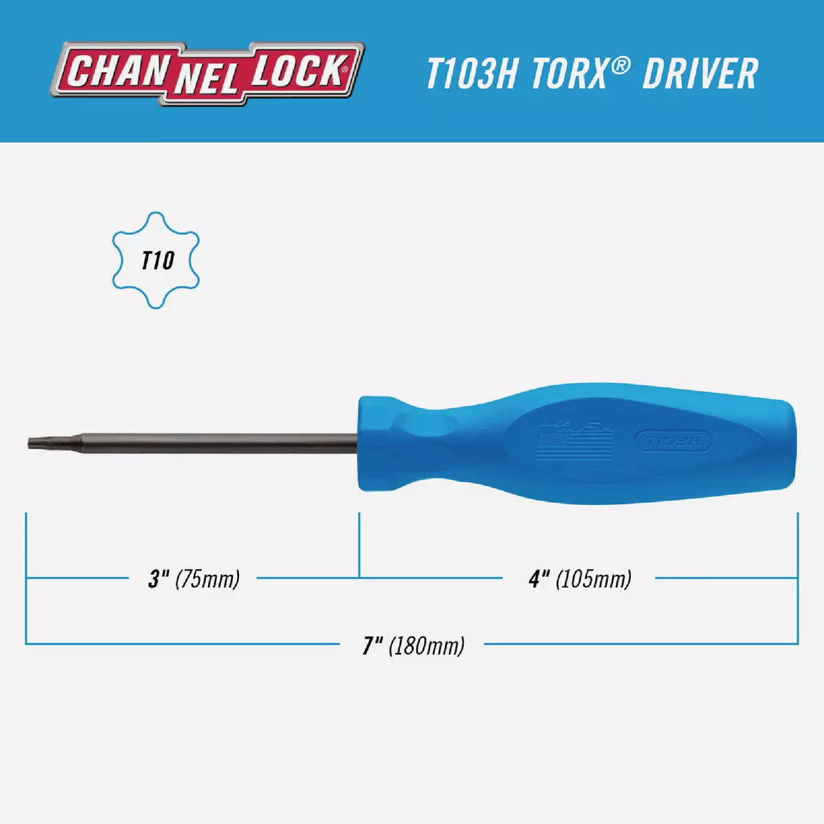 Channellock T10 x 3 In. Professional Torx Screwdriver | True Value Hardware