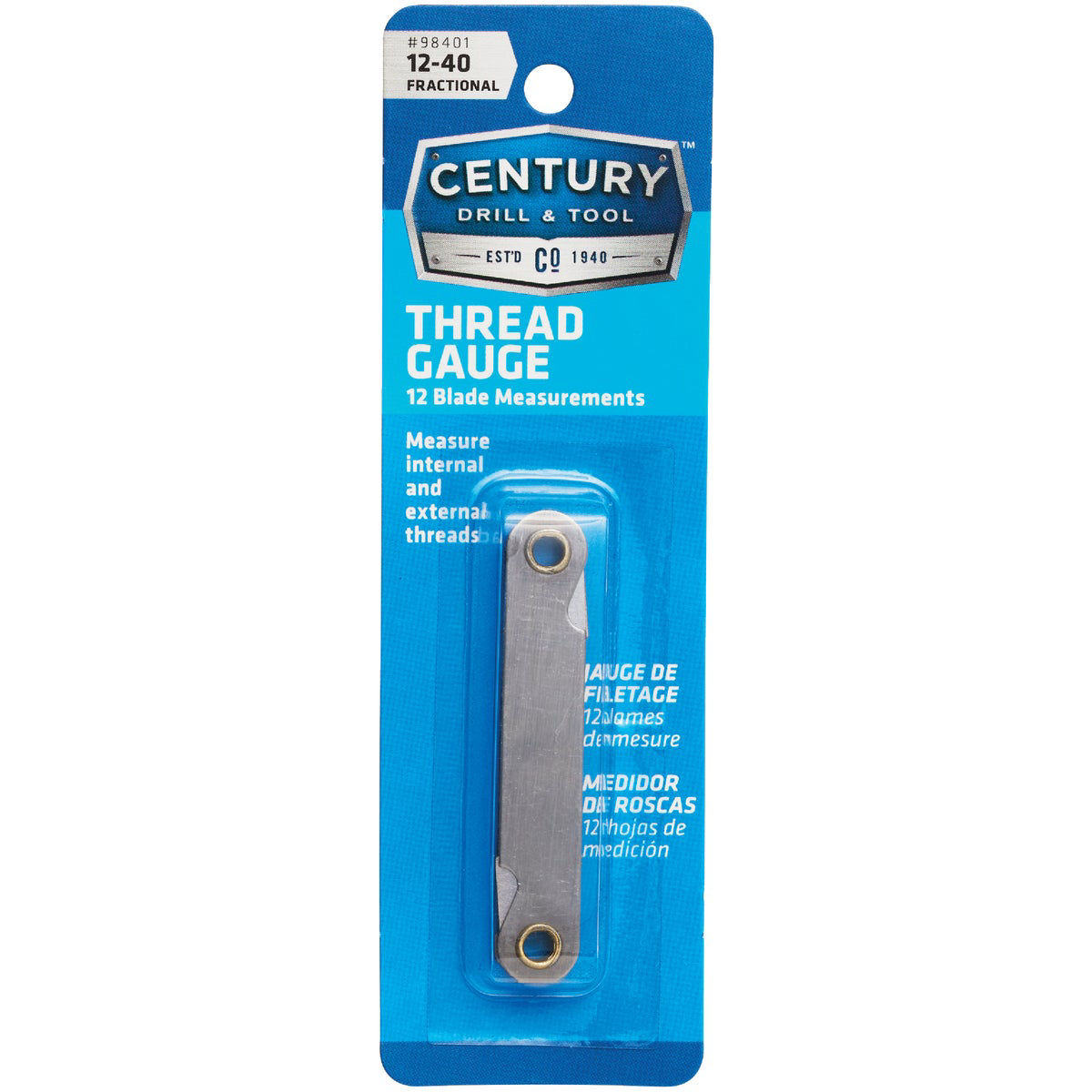 Century Drill & Tool 12-40 TPI Standard Screw Pitch Gauge | Do it Best