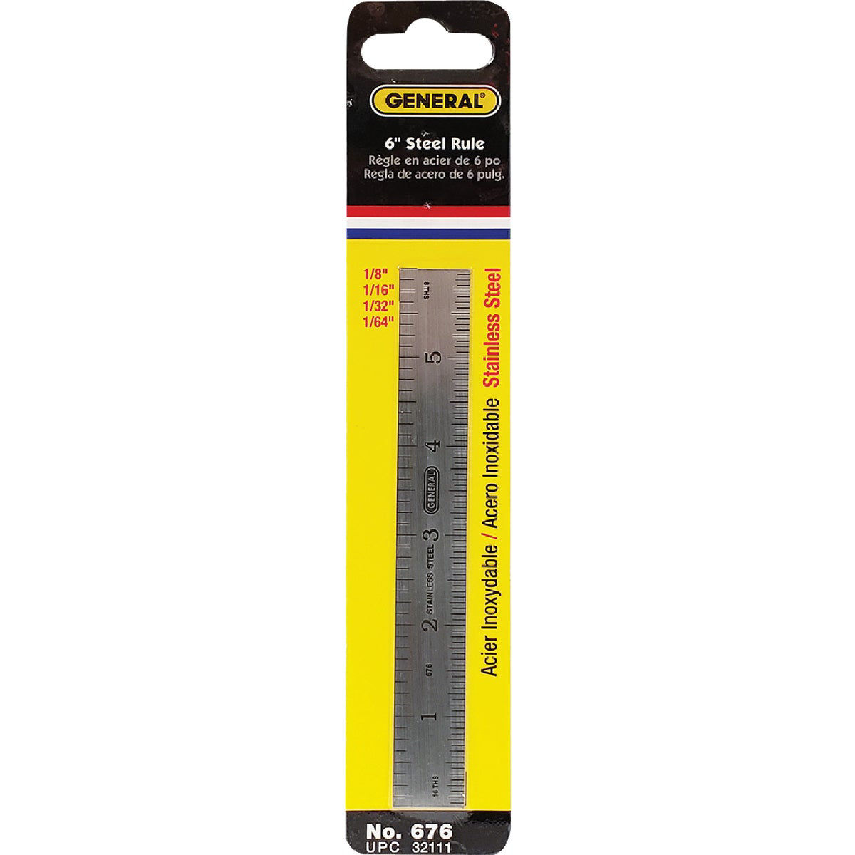 General Tools 6 In. Rigid Steel Industrial Precision Straight Edge ...