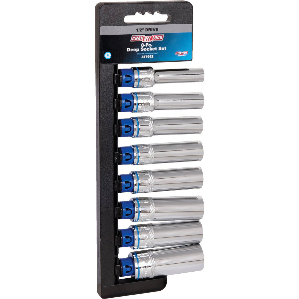 Channellock Metric 1/2 In. Drive 6-Point Deep Socket Set (8-Piece) | Do ...