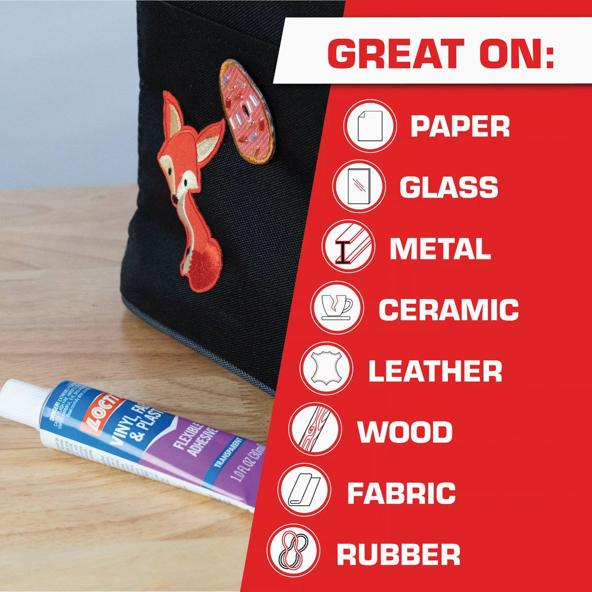 LOCTITE 1 Oz. Clear Vinyl, Fabric, & Plastic Flexible Repair Adhesive ... LOCTITE 1 Oz. Clear Vinyl, Fabric, & Plastic Flexible Repair Adhesive ...