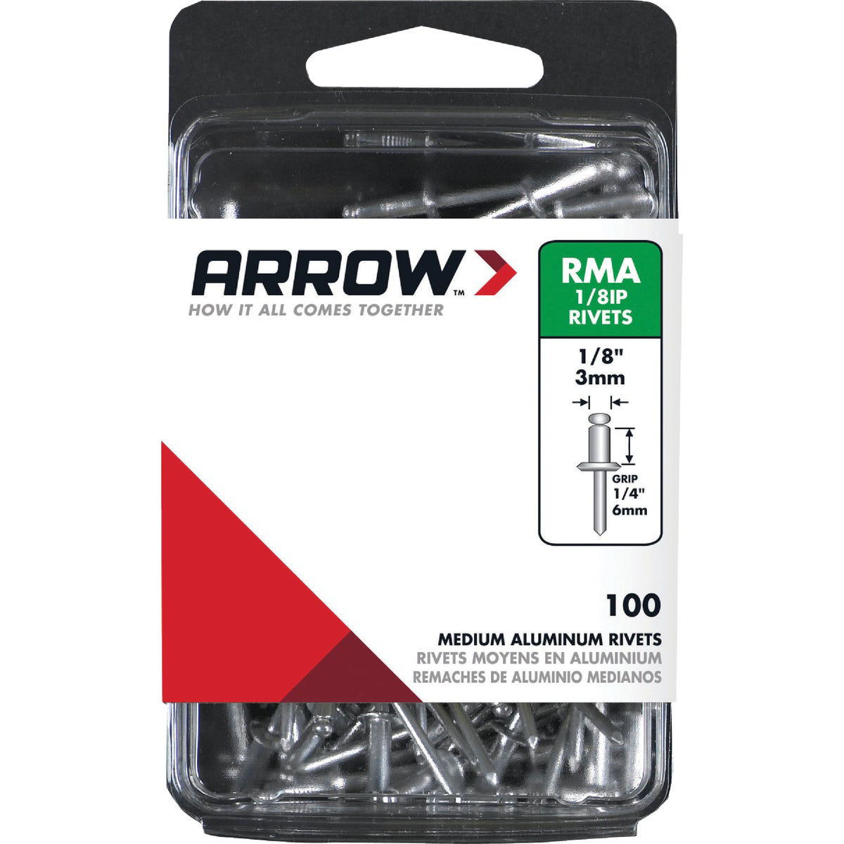 Arrow 1/8 In. x 1/4 In. Aluminum Rivet (100-Count) | Do it Best