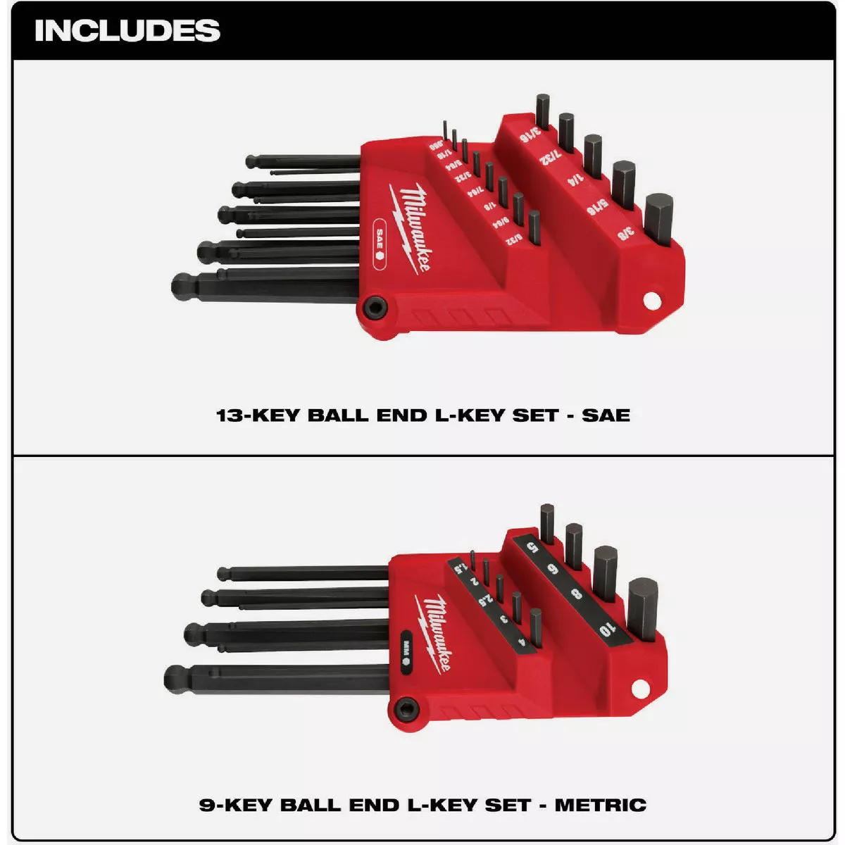 Milwaukee SAE/Metric Ball-End L-Style Hex Key Set (22-Piece) | Do it Best