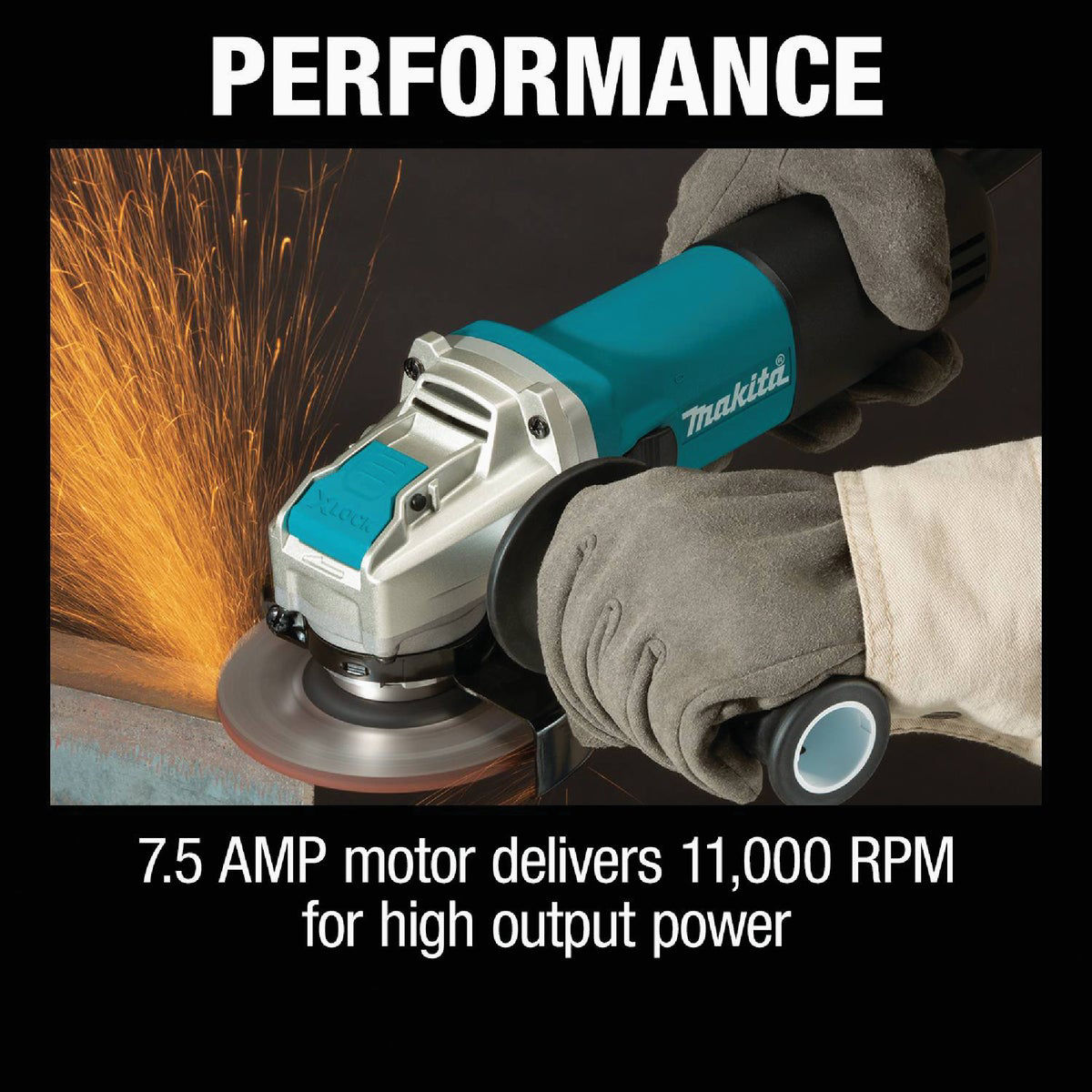 Makita 4-1/2 In. 7.5-Amp X-LOCK Angle Grinder with Lock On | Do it Best