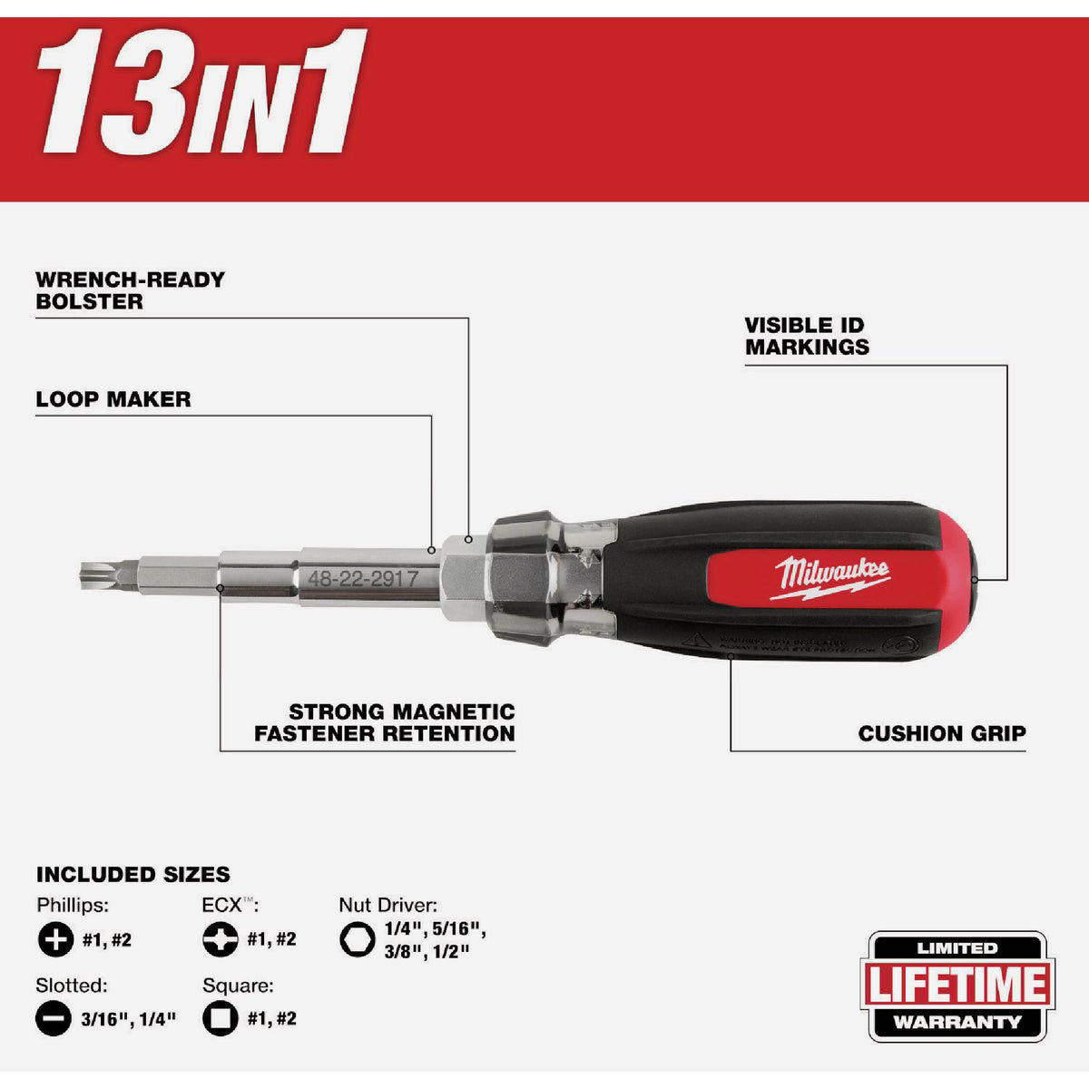 Milwaukee 13-In-1 Magnetic Multi-Bit Screwdriver | Do it Best