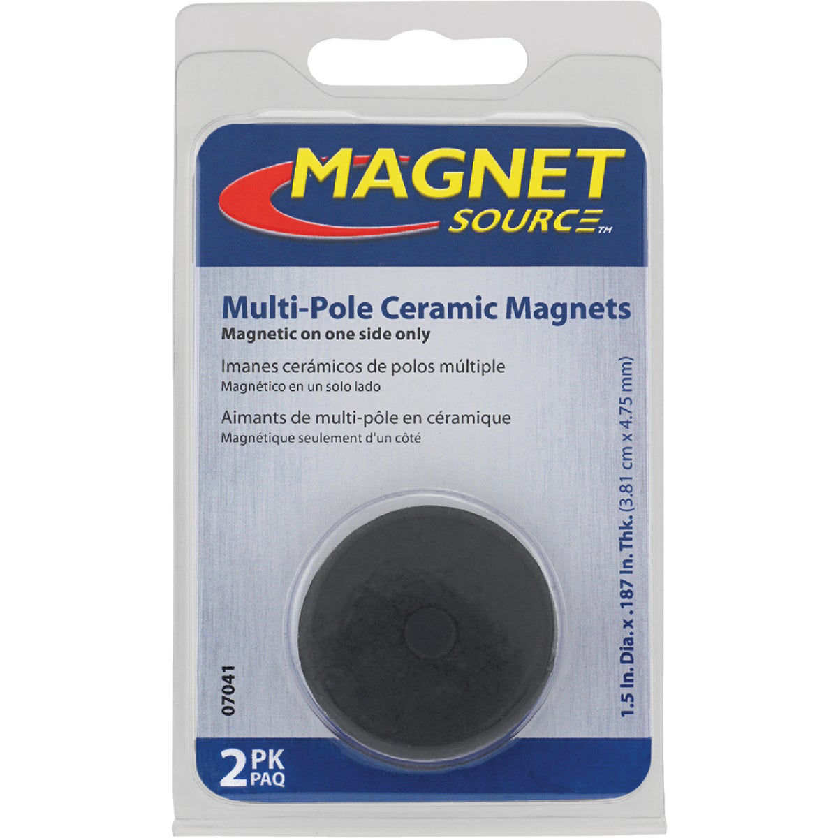 Master Magnetics 1-1/2 In. Multi Pole Ceramic Magnet Disc (2 per Pack ...