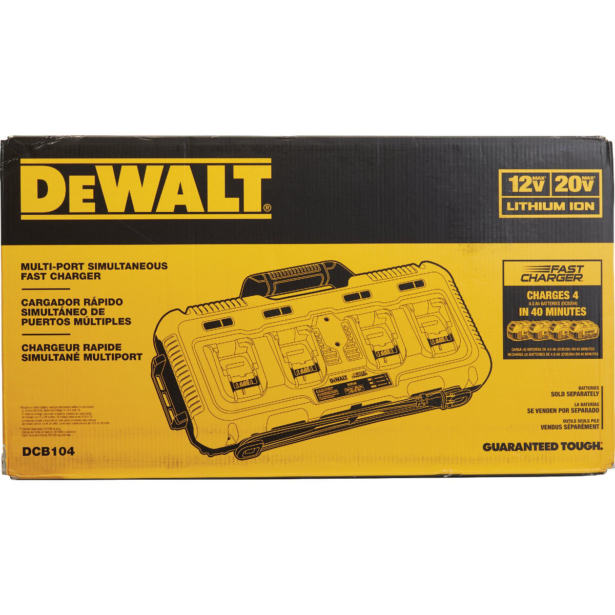 DEWALT 12V/20V/60V MAX Lithium-Ion 8-Amp 4-Port Fast Battery Charger ...