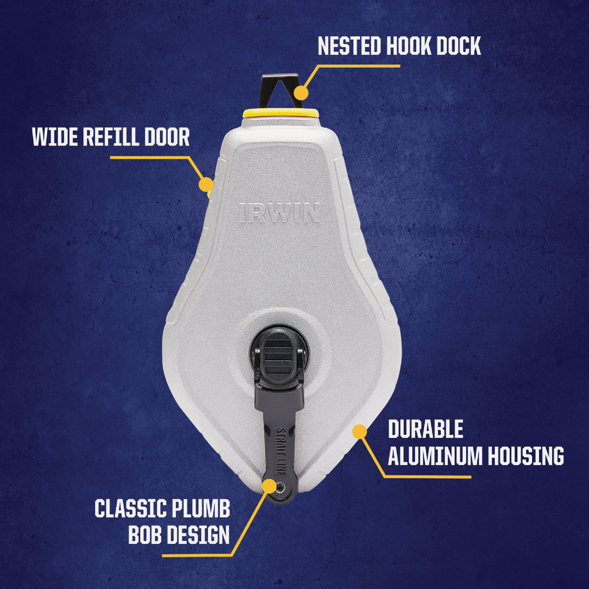 Irwin STRAIT-LINE 100 Ft. Classic Chalk Line Reel and Chalk, Red | Do ...