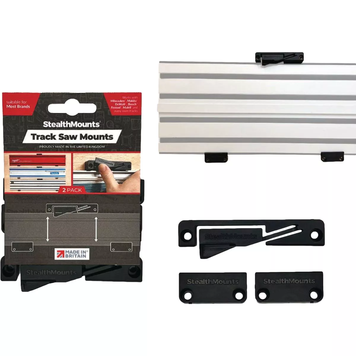 Stealthmounts Universal Track Saw Guide Rail Mount (2-Pack) | True ...