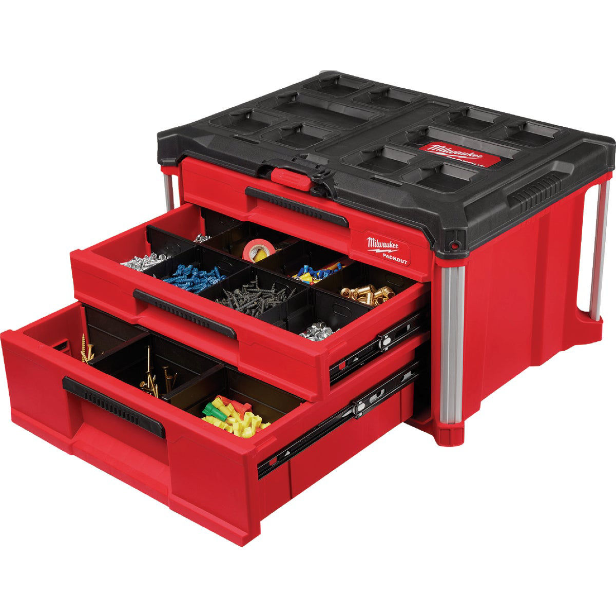 Milwaukee PACKOUT Multi-Depth 3-Drawer Tool Box, 50 Lb. Capacity | Do ...