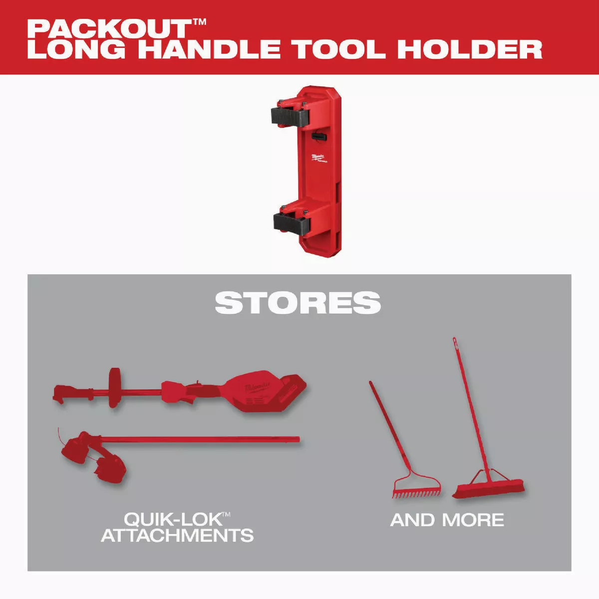 Milwaukee PACKOUT Long Handle Tool Holder, 15 Lb. Capacity | Do it Best