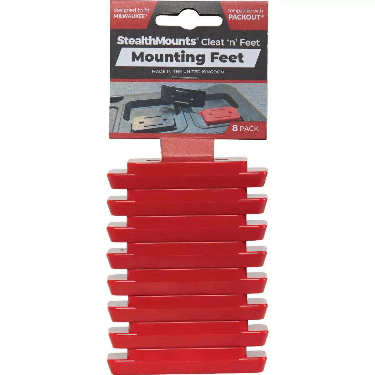 StealthMounts Adapter Feet Compatible with Milwaukee PACKOUT (8-Pack ...