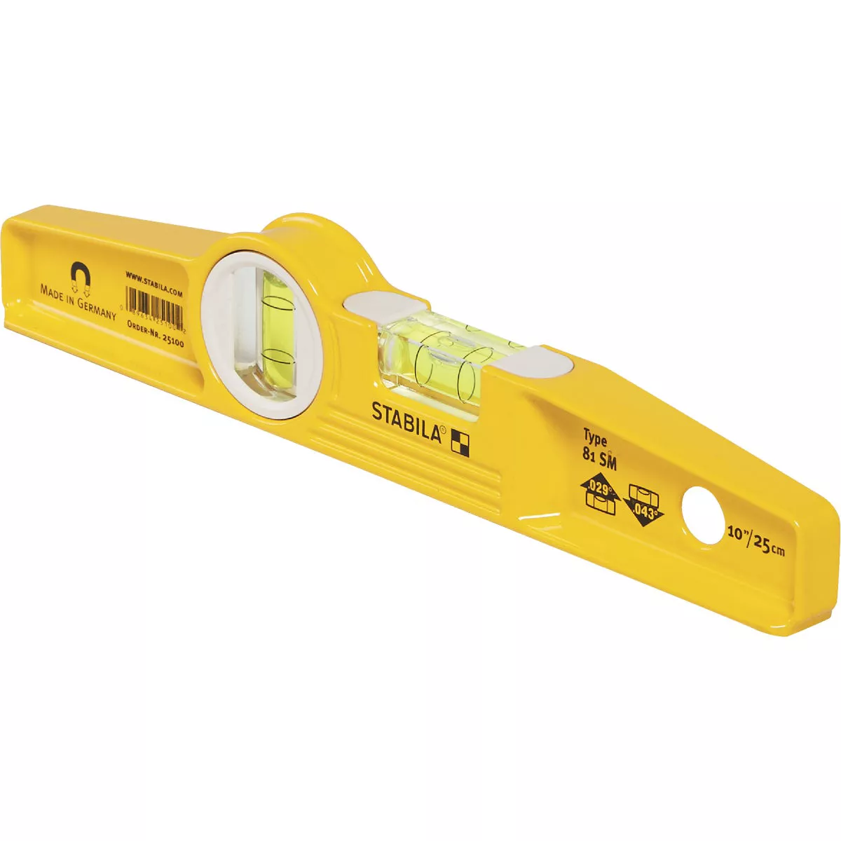 Stabila 10 In. Aluminum Rare Earth Magnetic Torpedo Level | Do it Best