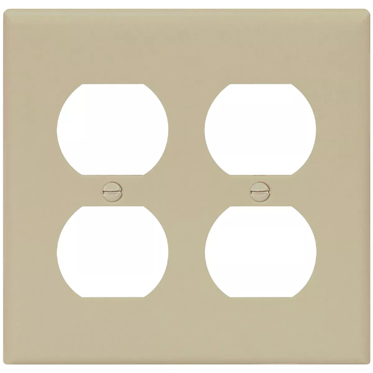 Eaton 2-Gang Thermoset Plastic Duplex Outlet Wall Plate, Ivory | True ...