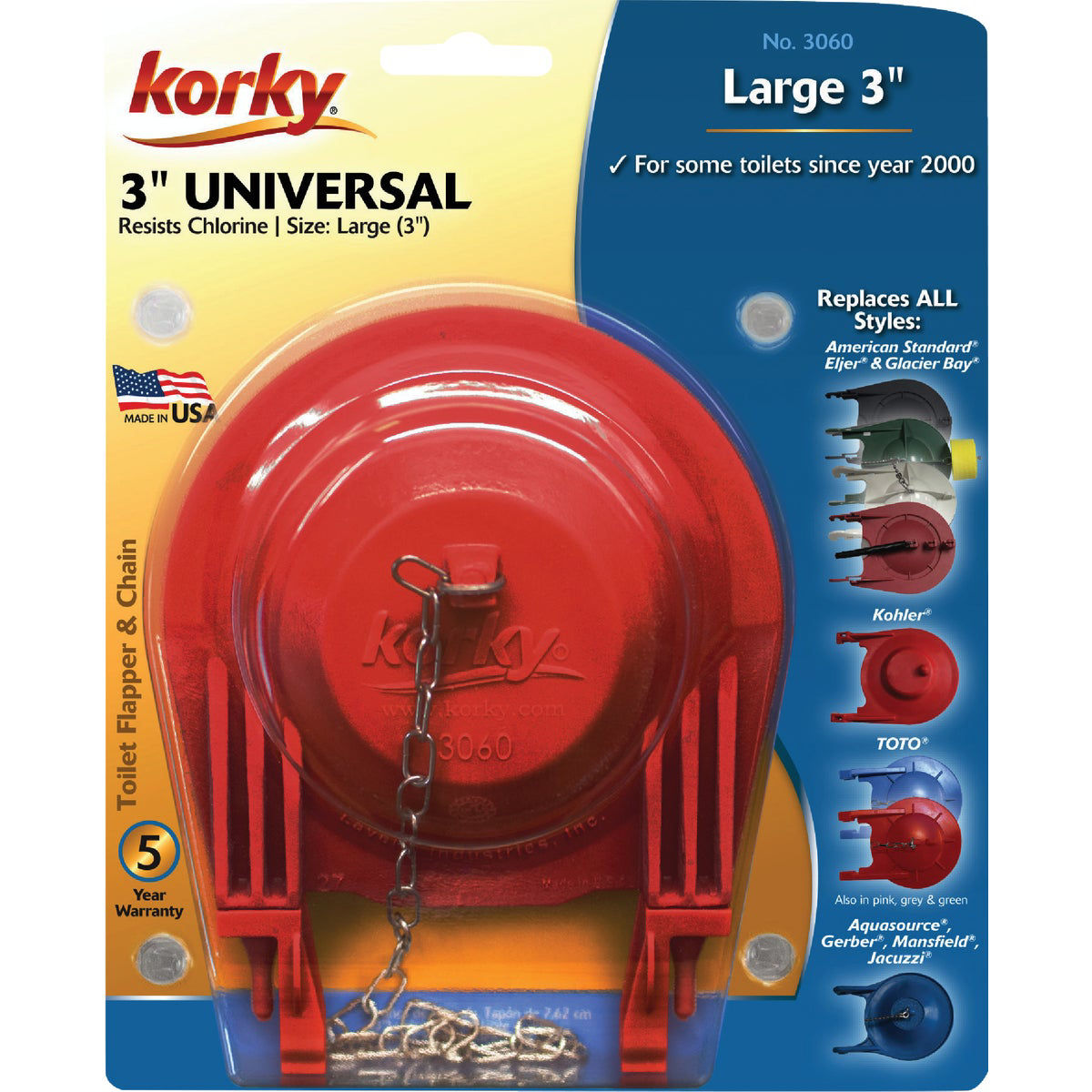 Korky 3 In. Premium Rubber Adjustable Flapper | Do it Best