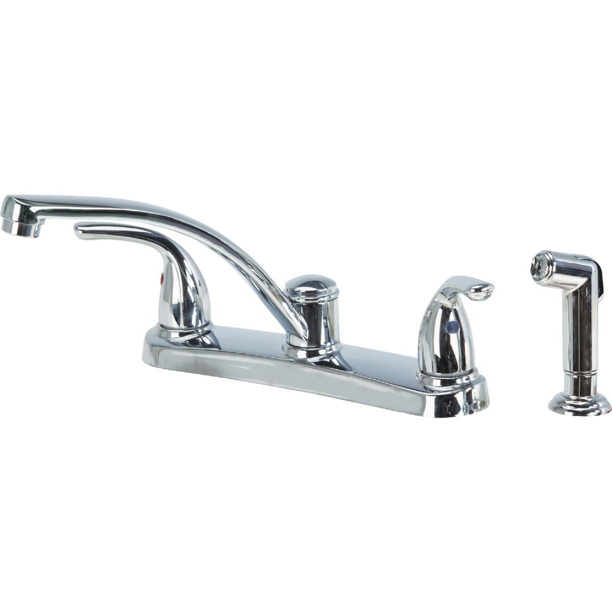 Home Impressions 2-Handle Metal Lever Kitchen Faucet with Side Spray ...
